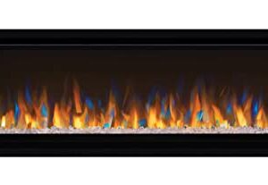 Napoleon Alluravision 50 - NEFL50CHD - Deep Depth Wall Hanging Electric Fireplace, 50-in, Black, Crystal & Log Ember Bed, 3 Flame Colors, Remote Included