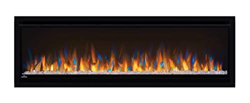 Napoleon Alluravision 50 - NEFL50CHD - Deep Depth Wall Hanging Electric Fireplace, 50-in, Black, Crystal & Log Ember Bed, 3 Flame Colors, Remote Included