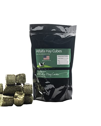 Rabbit Hole Hay Ultra Premium, All Natural Alfalfa Cubes for Your Small Pet Rabbit, Chinchilla, or Guinea Pig (12oz)