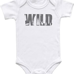 Wild Baby Bodysuit, Adventure Baby Clothes, Wild Baby Shirt, Nature Lover Hiking Baby Shower Gift, Mountain Shirt (12M Long Sleeve Bodysuit) (0-3M Short Sleeve Bodysuit)