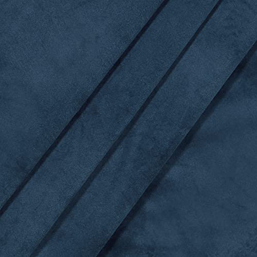 Eclipse Aurelia Velvet Room Darkening Grommet Noise Reduction Window Curtains (2 Panels), 52 in x 84 in, Navy