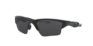 oakley half jacket 2.0 xl oo9154 915401 62mm polished black/black iridium sunglasses for men bundle leash +visiova accessories