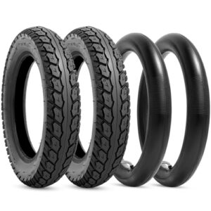 heavy duty 12.5x2.25 (12-1/2 x2-1/4) tire & inner tube set with angled valve stem for electric scooters razor pocket mod, currie, schwinn, gt, izip, ezip 2 sets