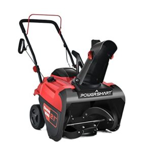 powersmart snow blower gas powered 21-inch, 212cc engine single-stage snowblower ps21