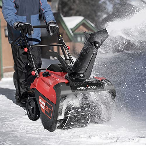 PowerSmart Snow Blower Gas Powered 21-Inch, 212cc Engine Single-Stage Snowblower PS21