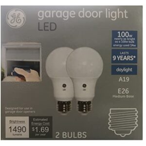 GE Garage Light 100-Watt EQ A19 Daylight LED Light Bulb (2-Pack)