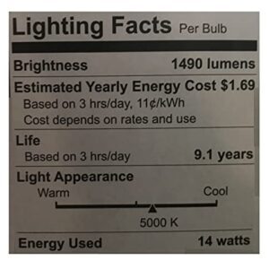 GE Garage Light 100-Watt EQ A19 Daylight LED Light Bulb (2-Pack)