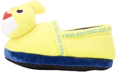 Nickelodeon Kids Baby Shark Slippers - Baby Shark Plush Slip-On Fuzzy Slippers (Boys/Girls), Size 9-10 Toddler, Yellow