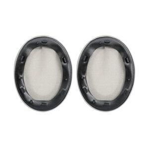 Replacement Ear-Pads Cushions for Sony WH-1000XM3 Headphones, with Soft-Touch Leather, Noise Isolation Memory Foam (Silver)