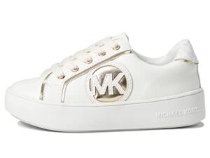 michael kors girl's jordana poppy (little kid/big kid) white smooth 3 little kid m