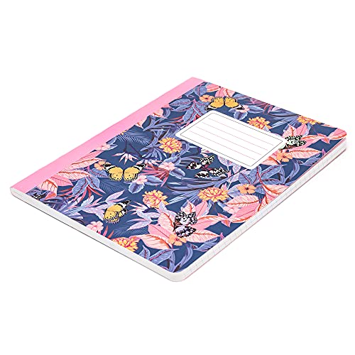 Pukka Pad, Composition Notebooks - 3 Pack of Journals Featuring 140 Pages of College Ruled 80GSM Paper with Sturdy Cover Stock - 9.75 x 7.5in - Bloom