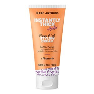 marc anthony instantly thick biotin styling cream set - biotin & vitamin e hair thickening cream - volumizing lightweight thickening hair product for fine, 4.93 oz