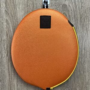 OneJoy Badminton Paddle Cover, Badminton Racquet Sleeves, Badminton Racket Bag with Zipper, for Single Badminton Racket, AJ20-335 Orange Color 26cm x 22cm