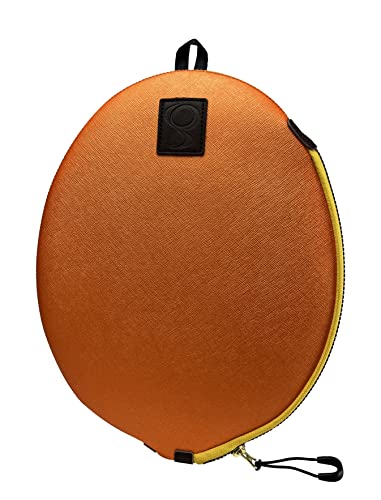 OneJoy Badminton Paddle Cover, Badminton Racquet Sleeves, Badminton Racket Bag with Zipper, for Single Badminton Racket, AJ20-335 Orange Color 26cm x 22cm