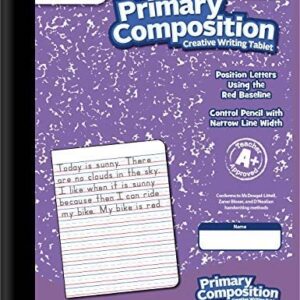 Mead Primary Composition Notebook K-2, 12 Pack Primary Ruled Composition Book, Color May Vary, Grades K-2 Writing Dotted Lined Notebook, 100 Sheets (200 Pages) 489902ELG