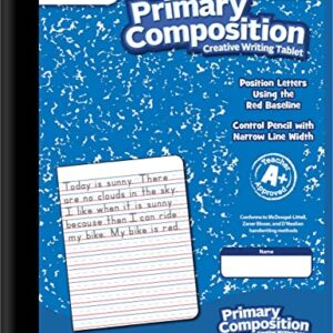 Mead Primary Composition Notebook K-2, 12 Pack Primary Ruled Composition Book, Color May Vary, Grades K-2 Writing Dotted Lined Notebook, 100 Sheets (200 Pages) 489902ELG