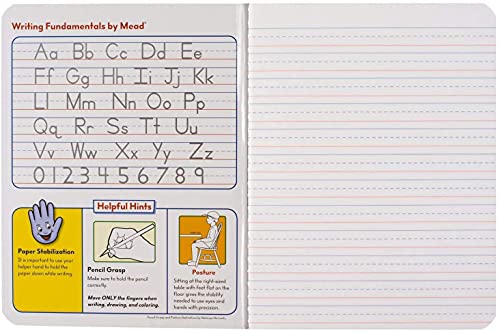 Mead Primary Composition Notebook K-2, 12 Pack Primary Ruled Composition Book, Color May Vary, Grades K-2 Writing Dotted Lined Notebook, 100 Sheets (200 Pages) 489902ELG