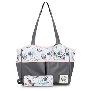 disney baby girl multi piece tote, minnie-watercolor