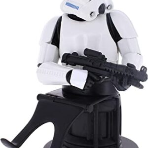 Exquisite Gaming: The Mandalorian: Imperial Stormtrooper -Star Wars Mobile Phone & Gaming Controller Holder, Device Stand, Cable Guys, Licensed Figure