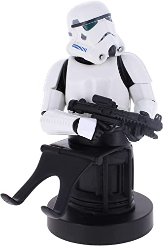 Exquisite Gaming: The Mandalorian: Imperial Stormtrooper -Star Wars Mobile Phone & Gaming Controller Holder, Device Stand, Cable Guys, Licensed Figure