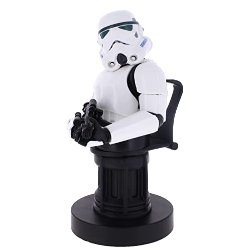 Exquisite Gaming: The Mandalorian: Imperial Stormtrooper -Star Wars Mobile Phone & Gaming Controller Holder, Device Stand, Cable Guys, Licensed Figure