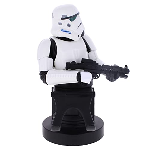 Exquisite Gaming: The Mandalorian: Imperial Stormtrooper -Star Wars Mobile Phone & Gaming Controller Holder, Device Stand, Cable Guys, Licensed Figure