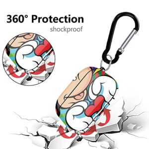 Airpods Pro Case Designed for AirPods Pro,Full Protective Case Cover with Keychain and Lanyard,Shockproof Cartoon Case for Airpods Pro Charging Case(Mickey Love pro)