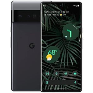 google pixel 6 pro - 5g android phone - unlocked smartphone with advanced pixel camera and telephoto lens - 128gb - stormy black (renewed)