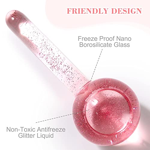 slashome Ice Globes for Facials, Globes, Face Massager, Tools, Facial Cooling Neck & Eyes, Daily Beauty, Tighten Skin, Anti Ageing, Reduce Puffy and Wrinkle