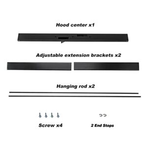 Stanbroil Adjustable Rod and Valance Kit for Fireplace Spark Screens