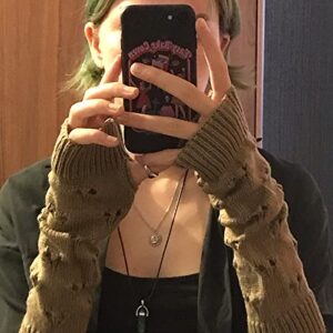 Grunge Gloves Fairy Grunge Accessories Ripped Glove Crochet Glove Grunge Clothes Fairy Grunge Aesthetic (Brown)