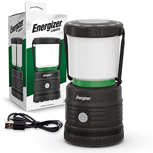 ENERGIZER LED Camping Lantern X1000, Bright and Rugged Tent Light, Water Resistant Lantern for Camping, Hiking, Fishing, Emergency (USB Cable Included)