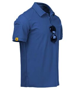 geek lighting mens polo shirt sport casual short sleeve golf tennis t-shirt 12-blue m