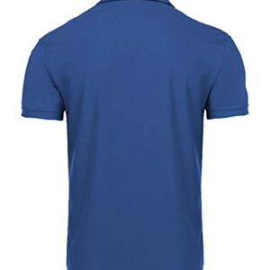 GEEK LIGHTING Mens Polo Shirt Sport Casual Short Sleeve Golf Tennis T-Shirt 12-Blue M