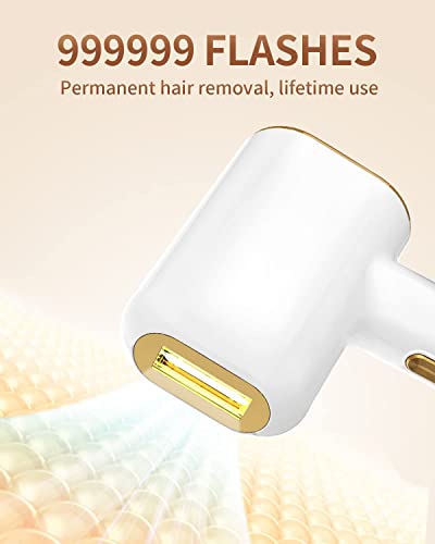 GERCY Laser Hair Removal for Women Permanent, Painless At-Home IPL Hair Removal Device Upgraded to 999,999 Flashes, 5 Level Energy Adjustable & 2 Flash Modes for Beautify Skin, Face, Body, Bikini