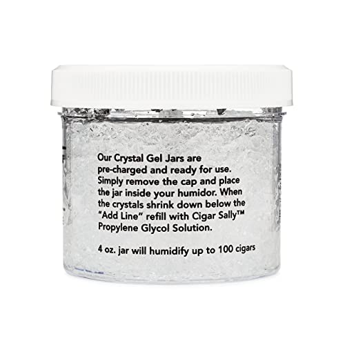 Cigar Sally Crystal Gel Humidifier for Cigar Humidors (4 oz Jar)