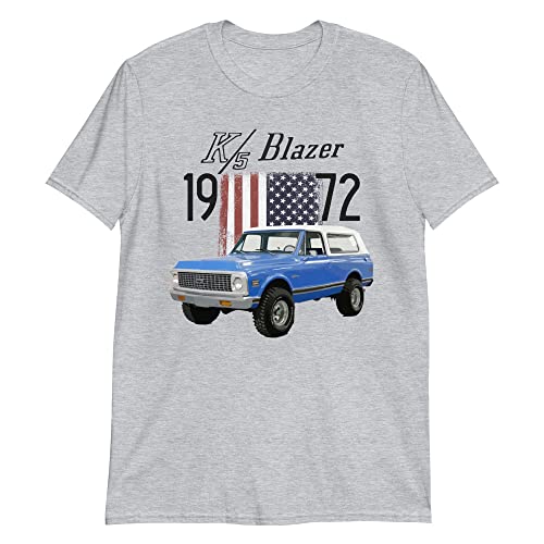 1972 Chevy Blazer K5 Light Blue Vintage Truck Short-Sleeve Unisex T-Shirt