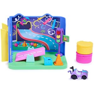 gabby's dollhouse, carlita purr-ific play room with carlita toy car, accessories, furniture and dollhouse deliveries, kids toys for ages 3 and up