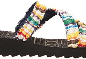 MUK LUKS Women's Wave Riptide Sandals, White Multi, 9