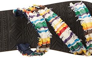 MUK LUKS Women's Wave Riptide Sandals, White Multi, 9