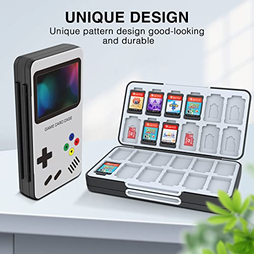 HEIYING Game Card Case for Nintendo Switch&Switch OLED,Customized Pattern Switch Lite Game Card Case with 48 Game Card Slots and 24 Micro SD Card Slots.