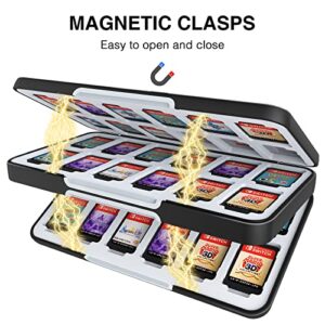 HEIYING Game Card Case for Nintendo Switch&Switch OLED,Customized Pattern Switch Lite Game Card Case with 48 Game Card Slots and 24 Micro SD Card Slots.