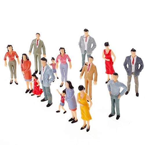 Jorzer 100pcs Passenger People Figures 1:150 Tiny People Pose Scale Model Multi Usage Hand Painted Figures Accessories