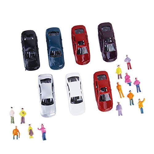 Jorzer 100pcs Passenger People Figures 1:150 Tiny People Pose Scale Model Multi Usage Hand Painted Figures Accessories