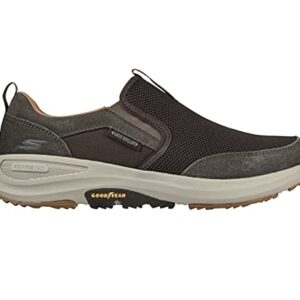 Skechers Men's Go Walk Outdoor-Athletic Slip-On Trail Hiking Shoes with Air Cooled Memory Foam Sneaker, Brown, 10 X-Wide