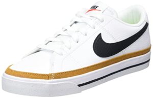 nike women's low-top sneakers, white black desert ochre, 6.5