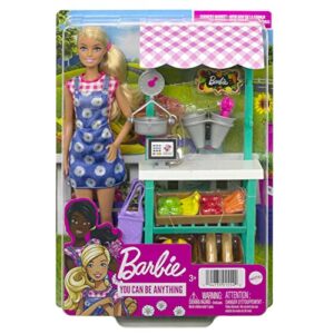 Barbie Careers Doll & Playset, Farmers Market Theme with Blonde Fashion Doll, Furniture & Accessories