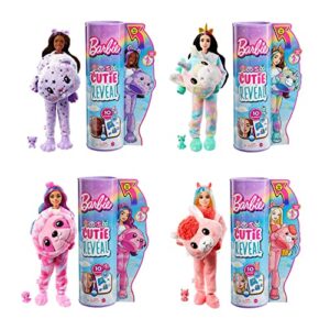 Barbie Cutie Reveal Doll, Fantasy Series Teddy Bear Plush Costume, 10 Surprises Including Mini Pet & Color Change