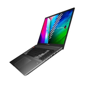 asus vivobook pro 16x oled slim laptop, 16" wquxga 16:10 display, amd ryzen 7 5800h cpu, nvidia geforce rtx 3050 ti, 16gb ram, 1tb ssd, windows 11 home, 0°black, m7600qe-db74