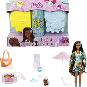 Barbie Color Reveal Doll with 7 Surprises, Color Change and Accessories, Ice Cream Series, styles may vary​​